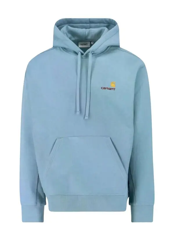 Carhartt Work In Progress American Script Embroidered Hoodie - Blue