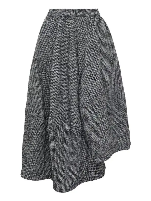 Comme Des Garçons Elasticated-waistband Midi Skirt - Grey