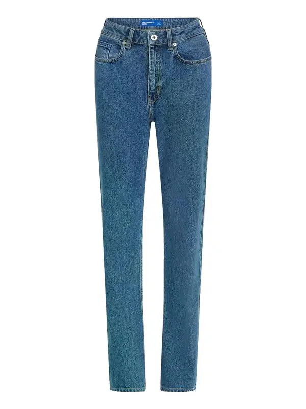 Karl Lagerfeld Logo-patch Straight Jeans - Blue