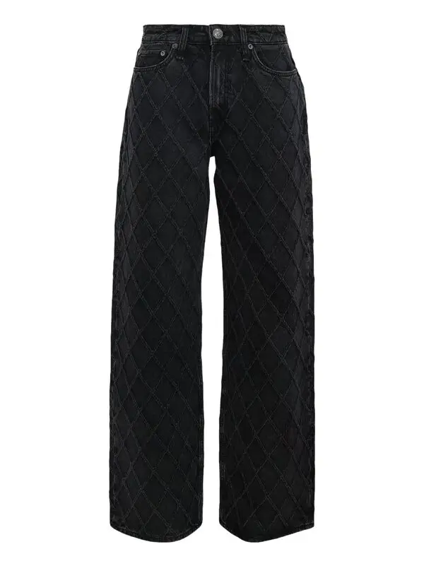 Rag & Bone Quilted-design Jeans - Black