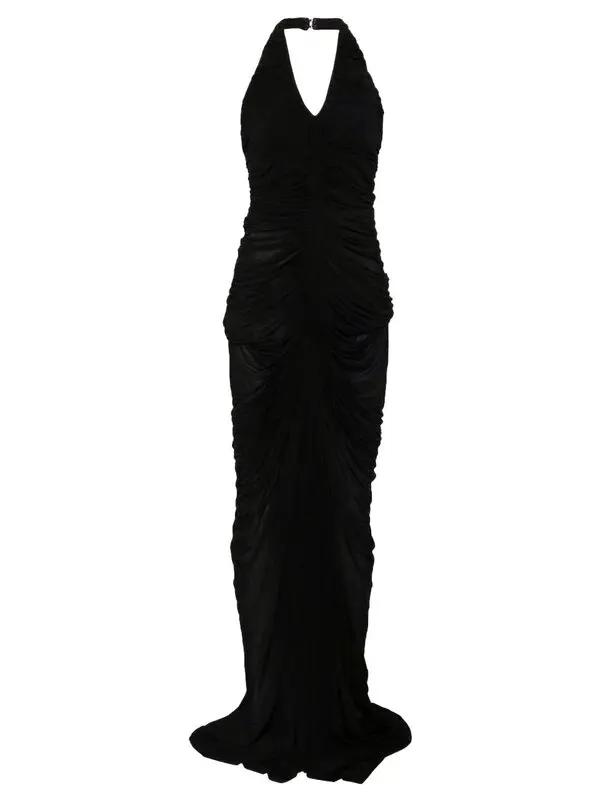 FRANCESCO MURANO Halter-neck Maxi Dress - Black