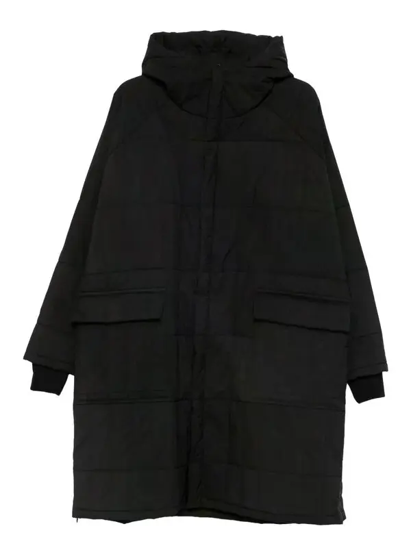 NOMEN NESCIO Quilted Hooded Coat - Black