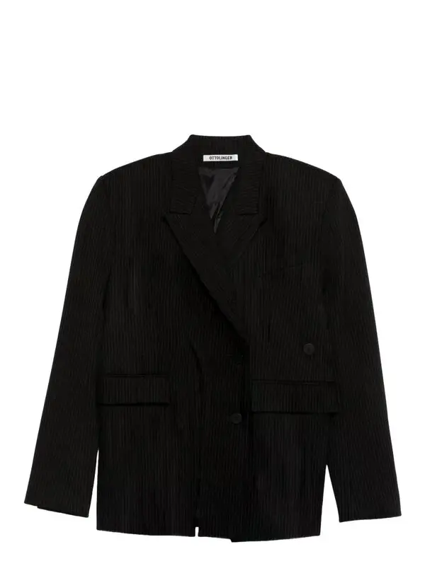 Ottolinger Pinstripe Double-breasted Blazer - Black