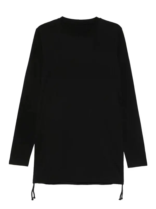 NOMEN NESCIO Long-sleeve T-shirt With Drawstring Detail - Black