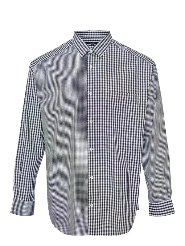 Comme Des Garçons Checked Cotton Shirt - White