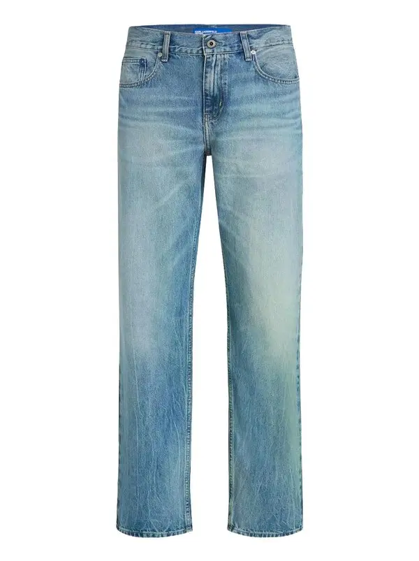 Karl Lagerfeld Logo Patch Jeans - Blue