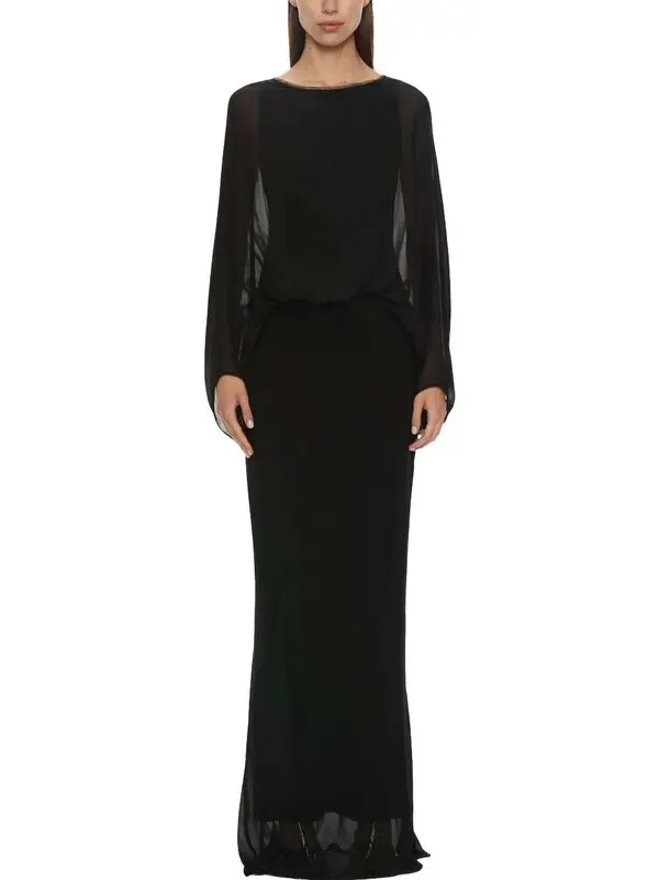Christopher Esber Lattice-lace Silk Maxi Dress - Black