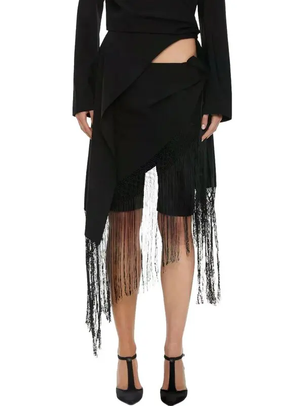 Christopher Esber Unravel Macramé Wrap Shorts - Black