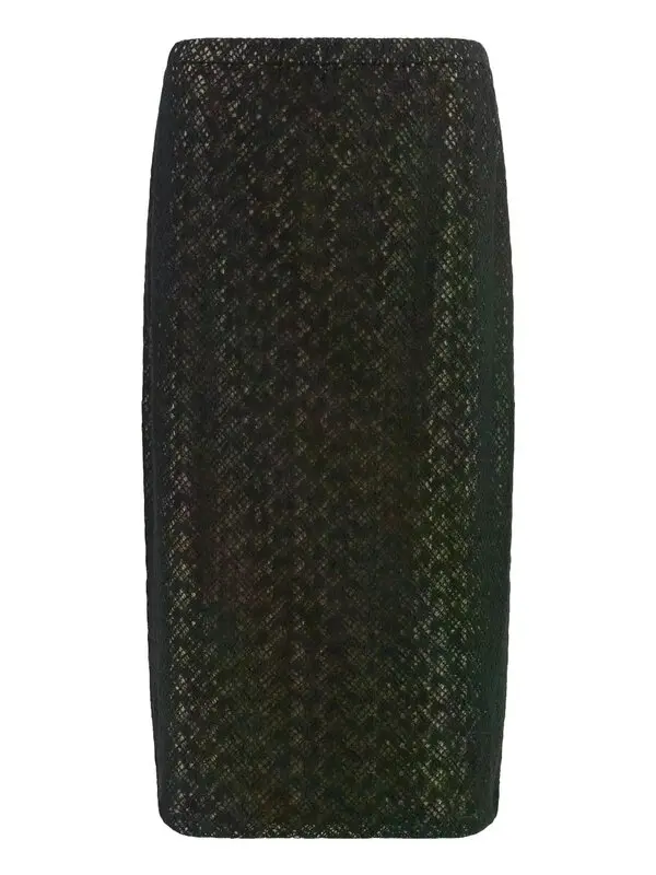 Vince Diamond-lace Midi Skirt - Black