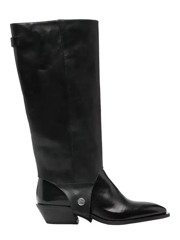 ALOHAS 30mm Detachable-panel Boots - Black