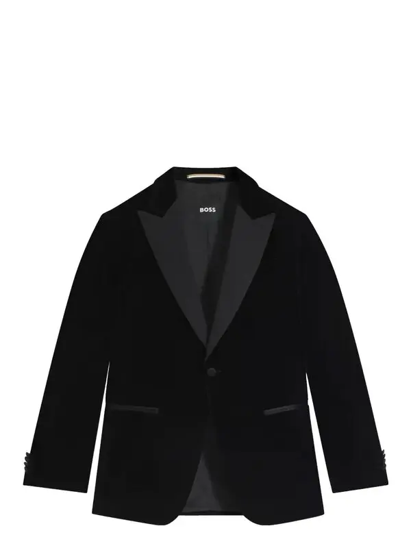 BOSS Shawl-lapel Cotton Jacket - Black