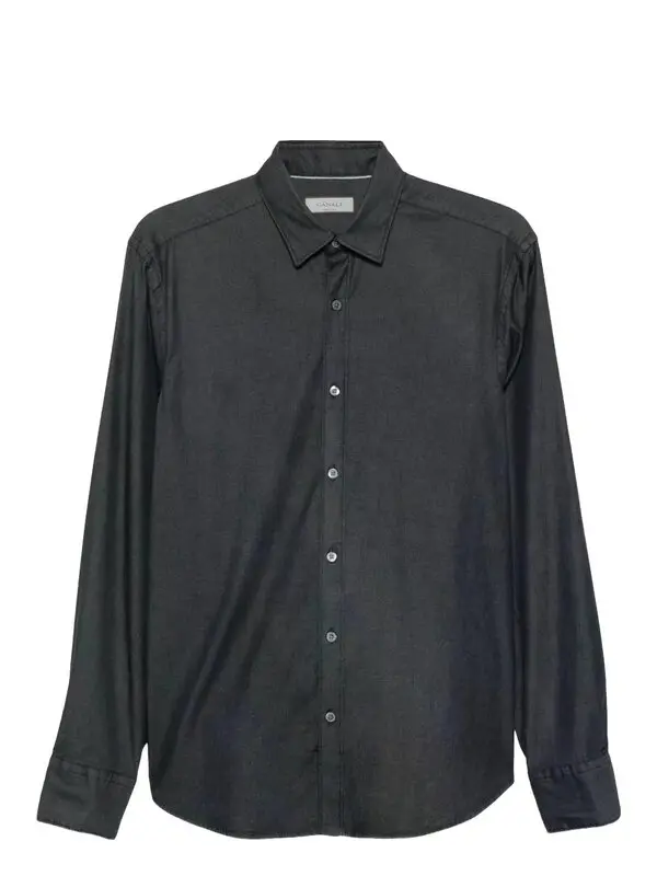 Canali Long-sleeve Button-fastening Shirt - Grey