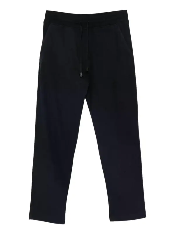 Canali Cotton Blend Track Pants - Black