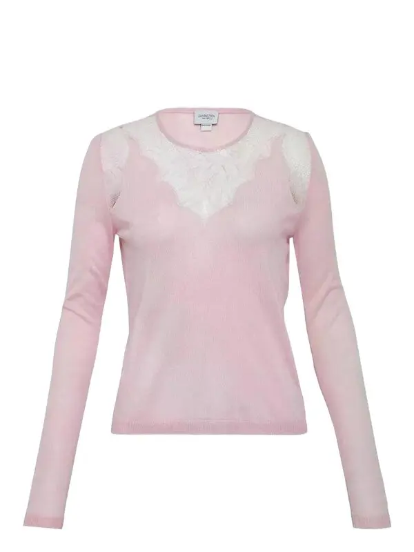 Giambattista Valli Lace-trim Sweater - Pink