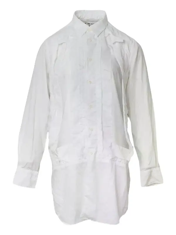 Comme Des Garçons Cut Out Blouse - White