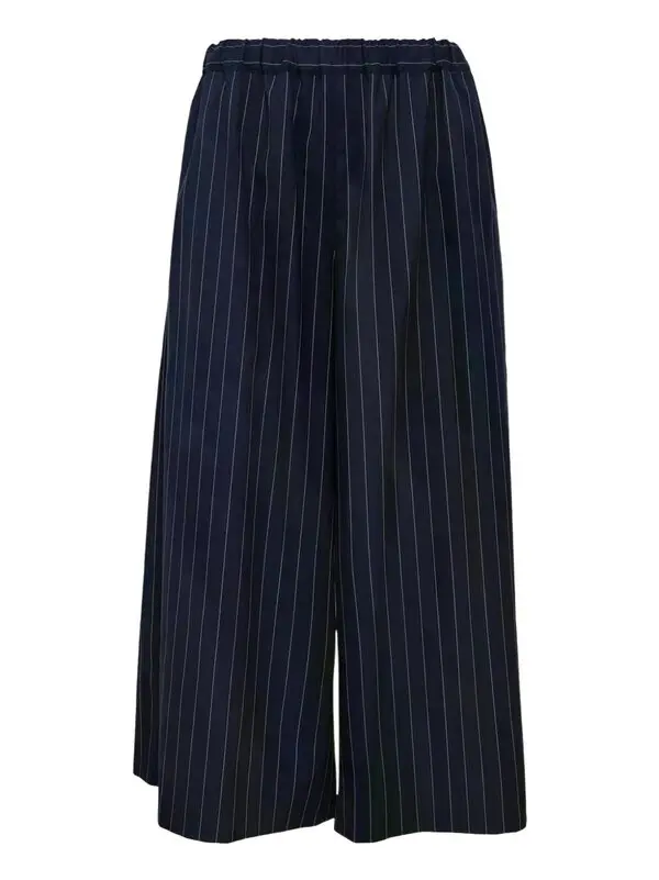 Comme Des Garçons Stripe Wool Trousers - Blue