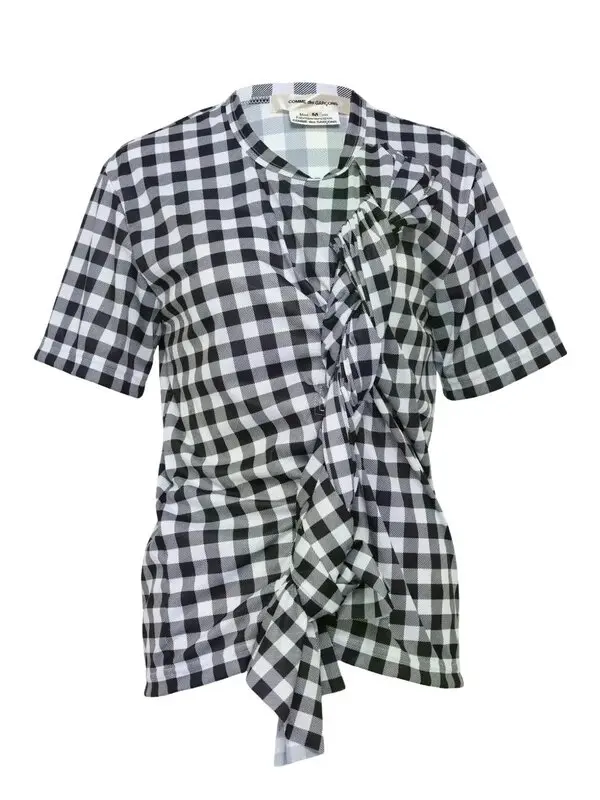 Comme Des Garçons Gingham T-shirt - White