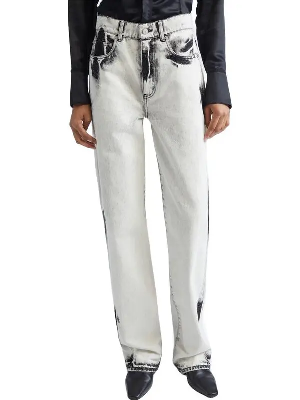 Proenza Schouler Ryman Two-tone Jeans - Fade Out Black