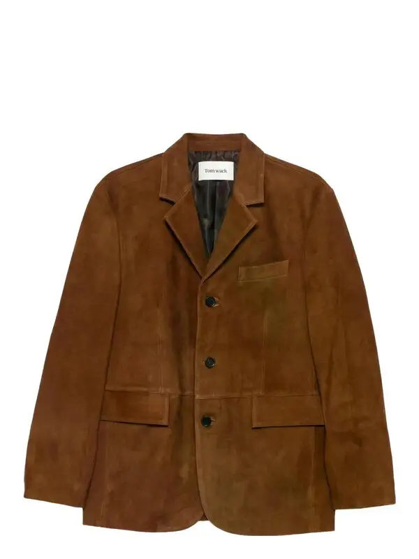 TONYWACK Suede Tailored Blazer - Brown