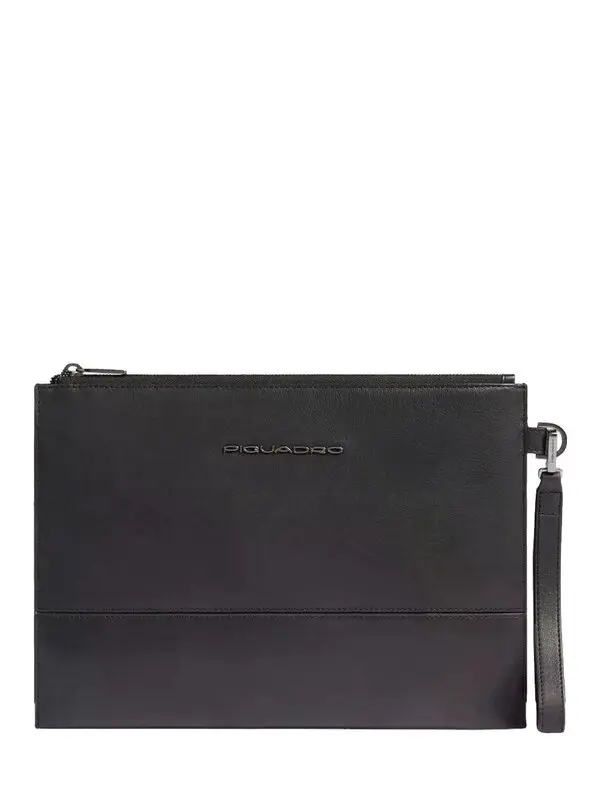 PIQUADRO Zip Wristlet Clutch - Black