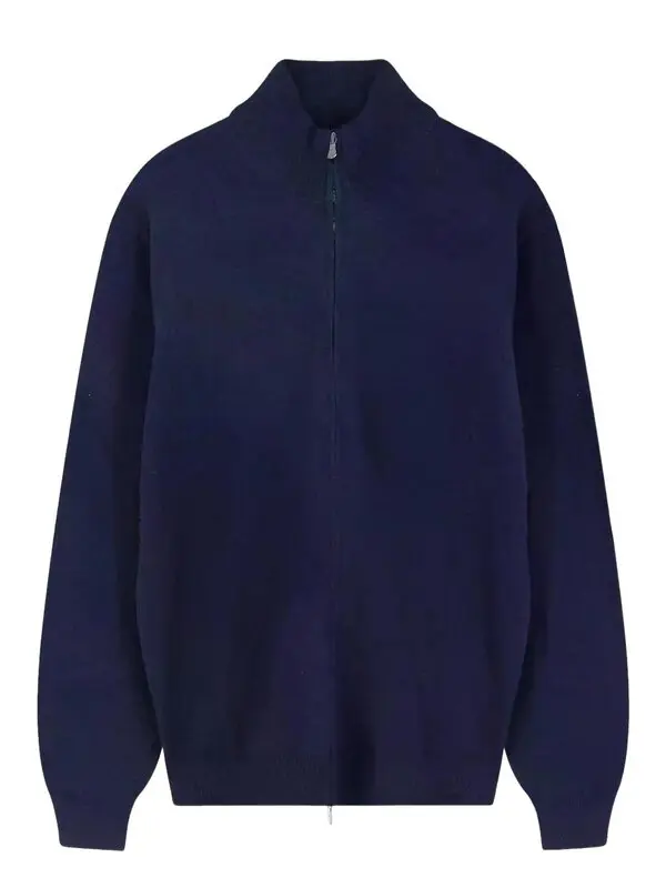 FILIPPO DE LAURENTIIS High-neck Zip-up Cardigan - Blue