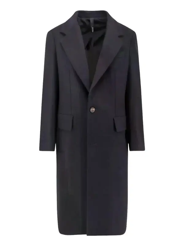 HEVO Button-fastening Coat - Blue