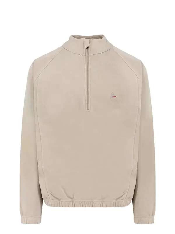 ROA Half-zip Logo-embroidered Sweatshirt - Neutrals