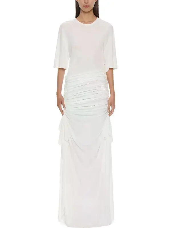 Christopher Esber Shibari Ruched Maxi Dress - White