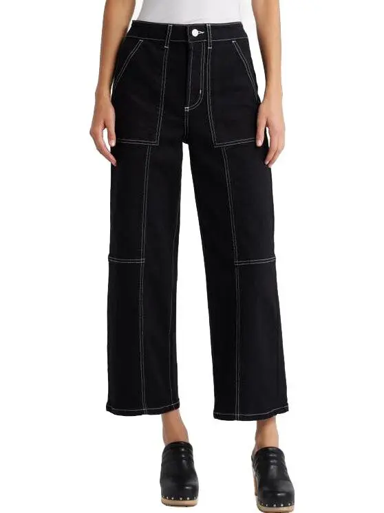 Rails Getty High-waist Crop Utility Jeans - Orca