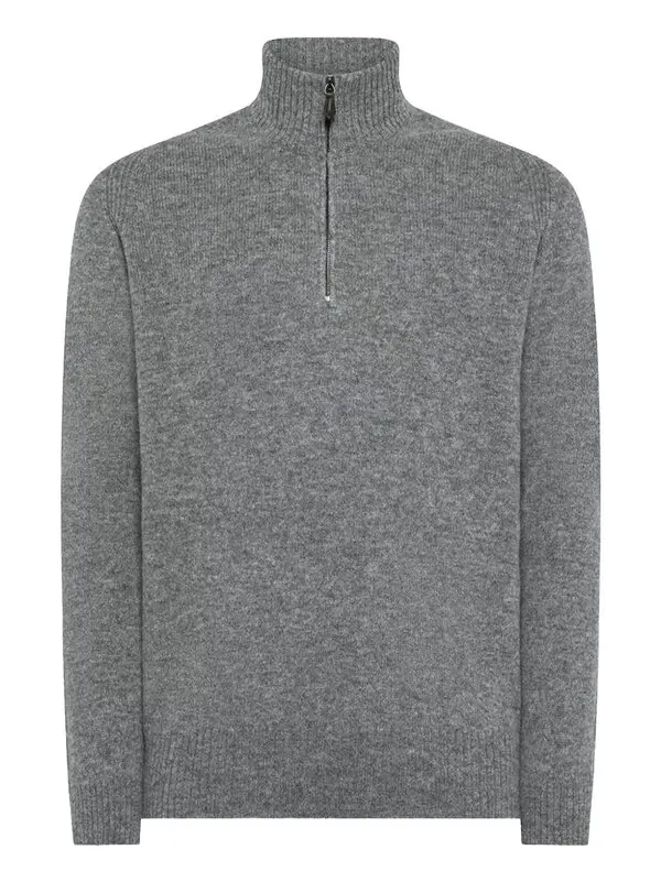 Seventy Half-zip Long-sleeve Sweater - Grey
