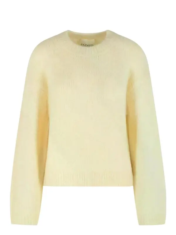 Closed Ribbed Crew-neck Sweater - Neutrals