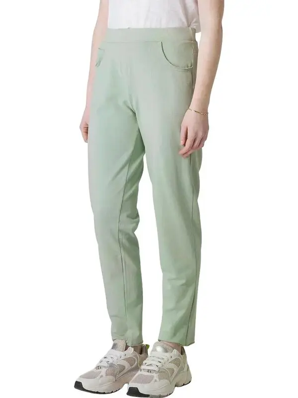 DEHA Elastic-waist Trousers - Green
