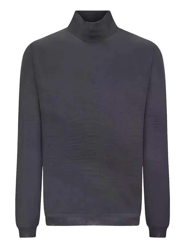 GOES BOTANICAL Ribbed Roll Neck Sweater - Grey