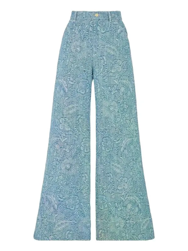 TEMPERLEY LONDON Floral-patterned Jeans - Blue