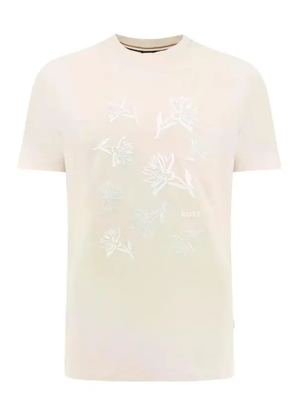 BOSS Embroidered Short-sleeve T-shirt - Neutrals