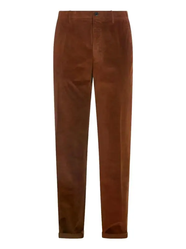 PT TORINO Cuffed Corduroy Trousers - Brown