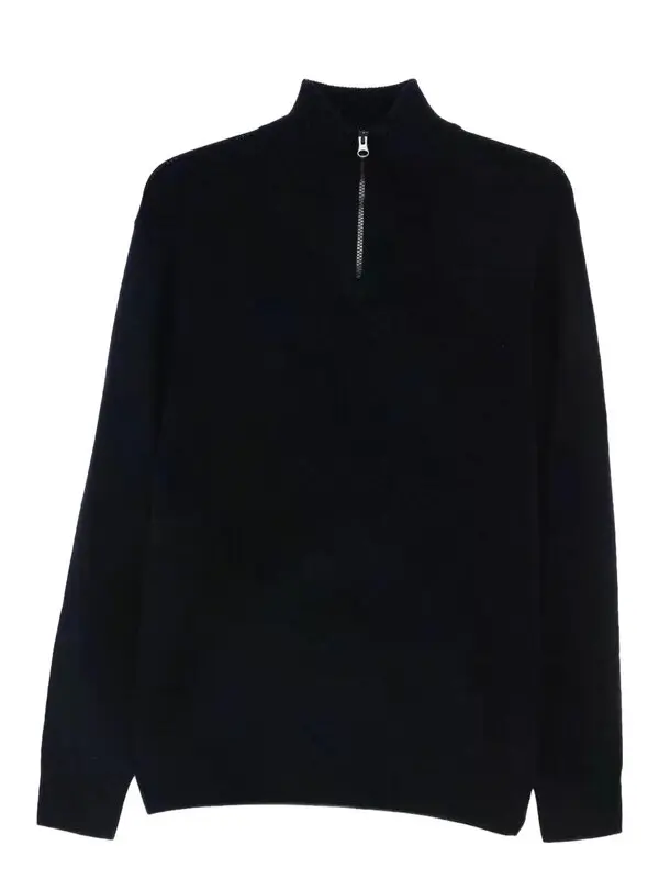 Aspesi Zip-neck Sweater - Blue