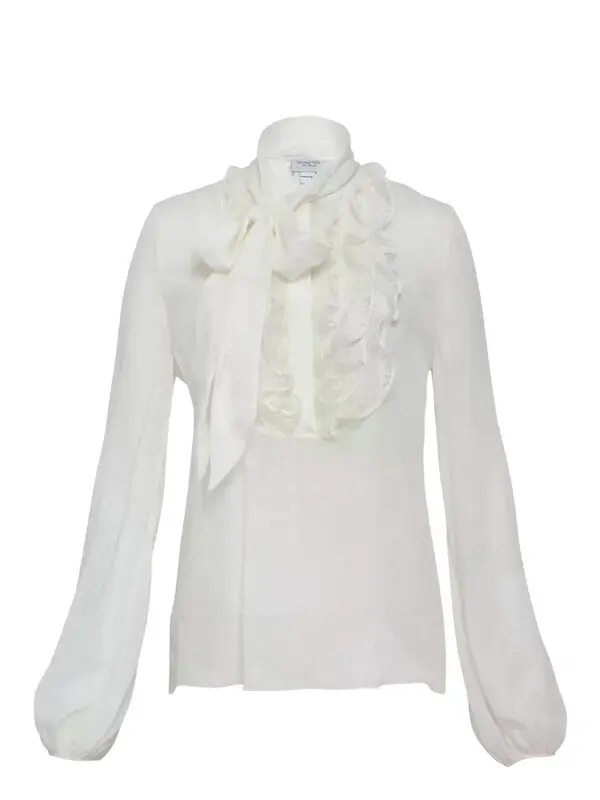 Giambattista Valli Ruffled-trim Blouse - White