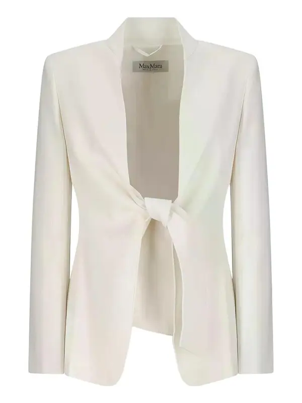 Max Mara Ghiotto Knot Jacket - White