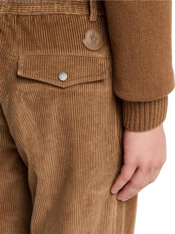 Moncler Corduroy Tailored Pants - Brown