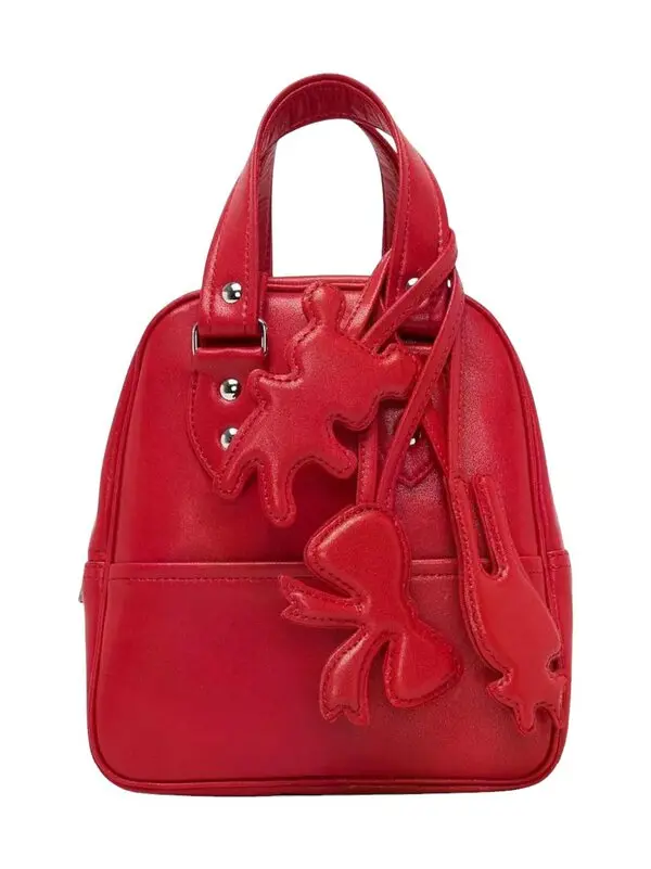 Comme Des Garçons Bear Charm-detail Shoulder Bag - Red