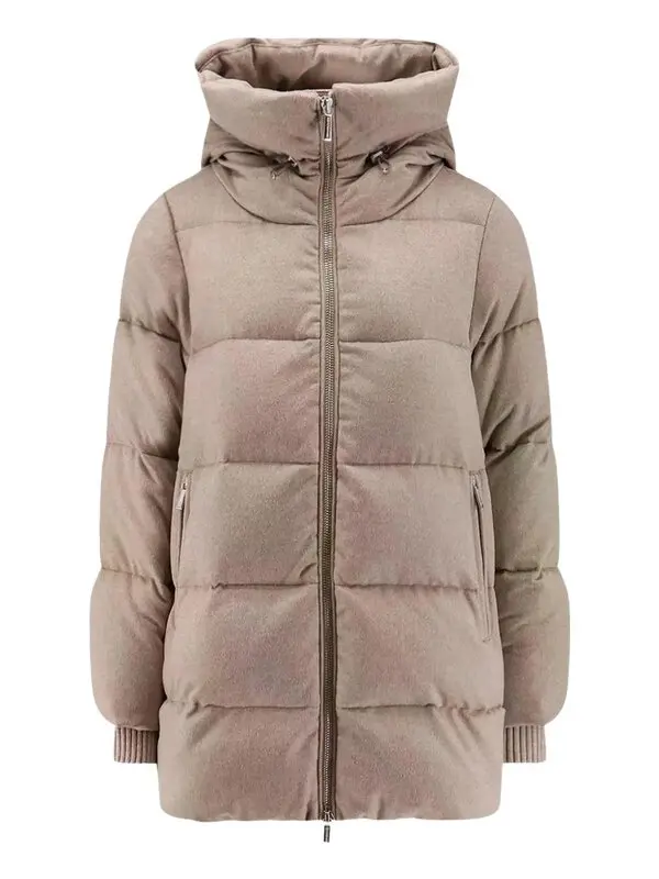 MOORER Carinzia-oz Padded Hooded Jacket - Neutrals