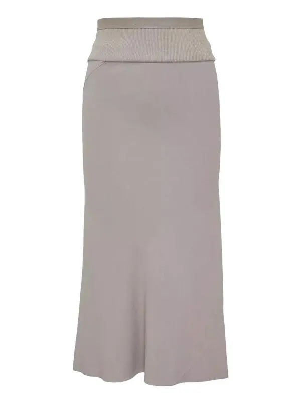 Rick Owens Calf Bias Midi Skirt - Grey