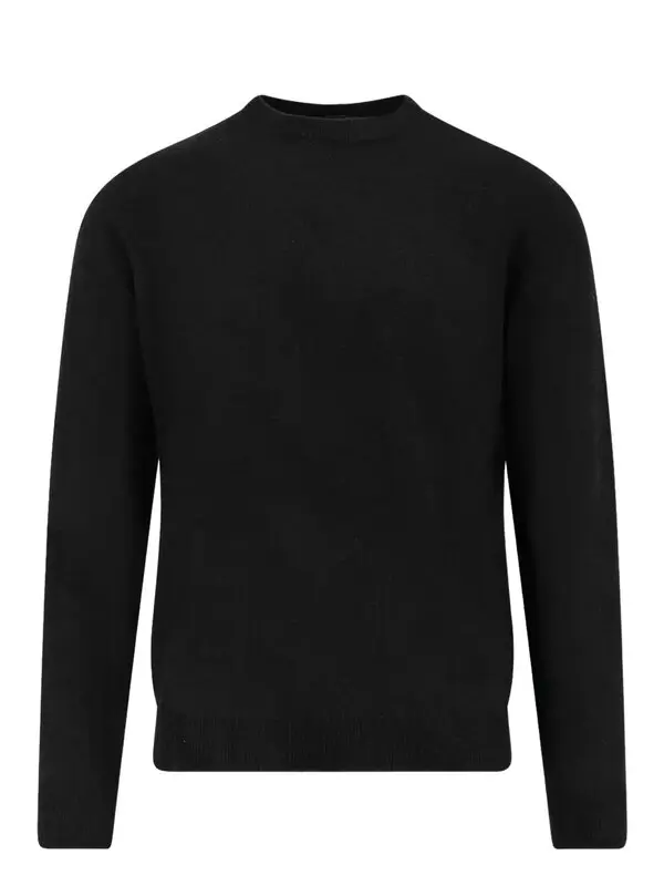 FILIPPO DE LAURENTIIS Crew-neck Wool-cashmere Blend Sweater - Black