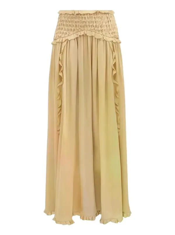 Zimmermann Hypnotic Ruffled Maxi Skirt - Neutrals