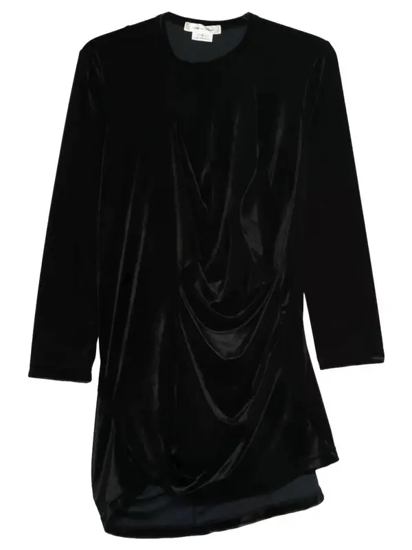Comme Des Garçons Draped Mini Dress - Black