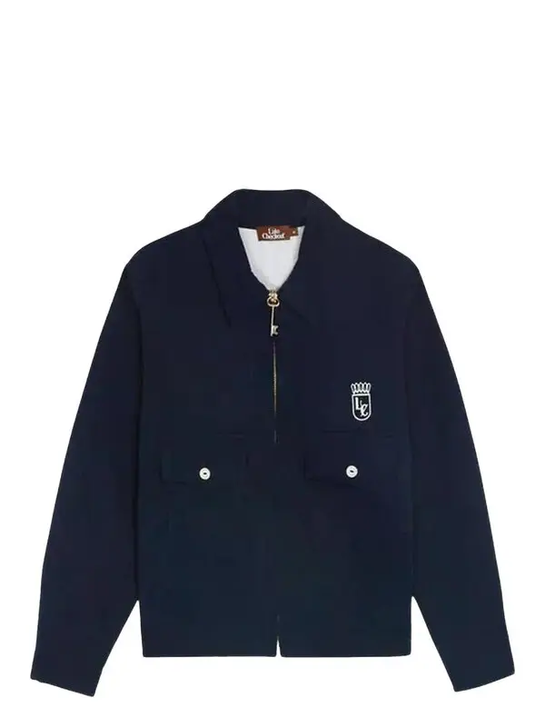 LATE CHECKOUT Chest-pocket Work Jacket - Blue