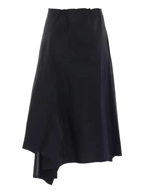 Yohji Yamamoto Gathered Skirt - Black