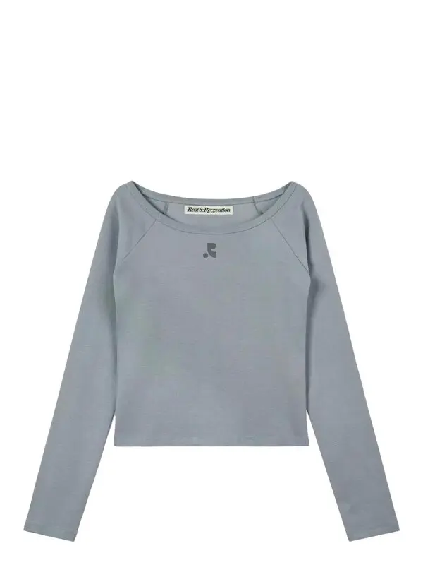 REST&RECREATION Raglan-sleeve T-shirt With Logo Detail - Grey