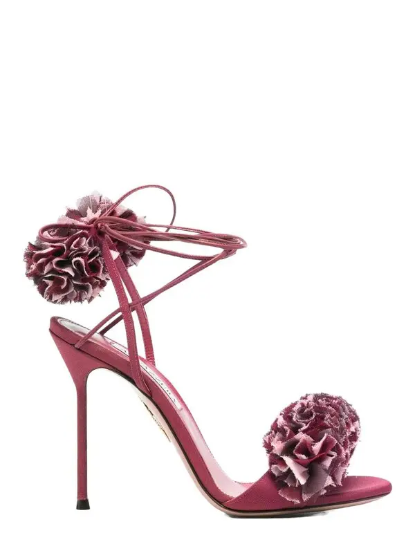 AQUAZZURA 105mm Cherry Kiss Sandals - Red